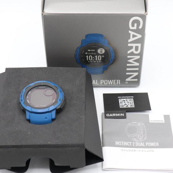 GARMIN Instinct 2 Dual Power 010-02627-46 Tidal Blue スマートウォッチ ガーミン インスティンクト デュアルパワー 本体■商品状態【B】一般的な使用感のある商品・画面に光の加減で見える程度...