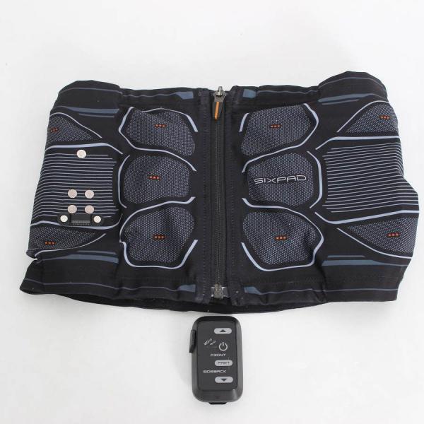 MTG SIXPAD Powersuit Core Belt SE-BC00B-M シックスパッド パワースーツ コアベルト Mサイズ 本体■商品状態【B】一般的な使用感のある商品・本体の所々に色あせ感や糸ほつれがございます。・収納ケース、...