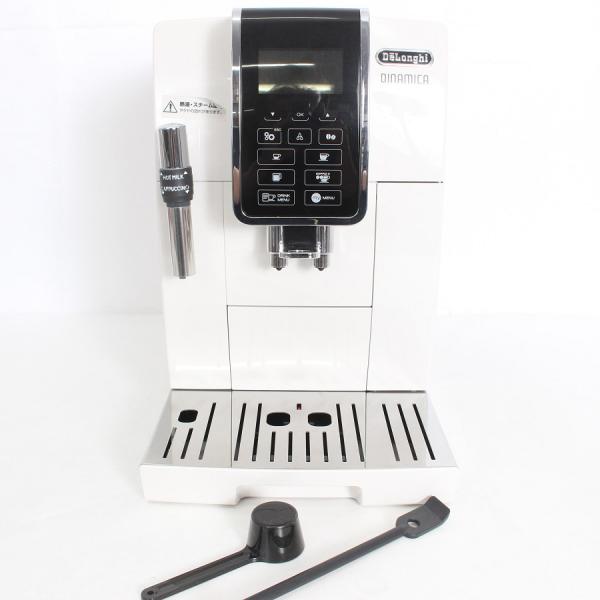 【美品】デロンギ ディナミカ ECAM35035W ホワイト 全自動コーヒーマシン エスプレッソマシン DeLonghi 本体■商品状態【A】大きなダメージもなく程度良好の美品・トレイに使用に伴う擦れキズが見られますが、全体的に使用感は少な...