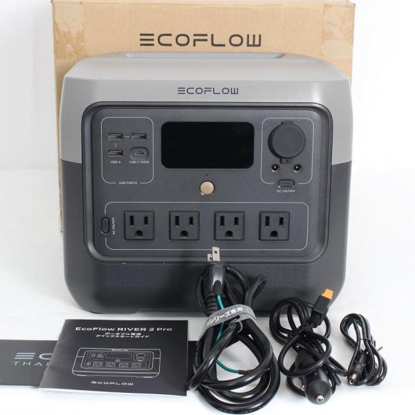 EcoFlow RIVER 2 Pro ZMR620-B-JP ポータブル電源 エコフロー デルタ EFR620 本体■商品状態【B】一般的な使用感のある商品・本体の所々に使用に伴う擦れキズがございます。・メーカー様公式の定格出力は800W...