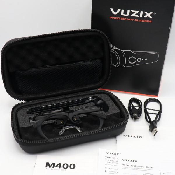 【美品】VUZIX M400 スマートグラス 3,350mAhバッテリー 有機ELディスプレイ ビュージックス Smart Glasses 本体■商品状態【A】大きなダメージもなく程度良好の美品・ケースに擦れ感はございますが、全体的に大きな...