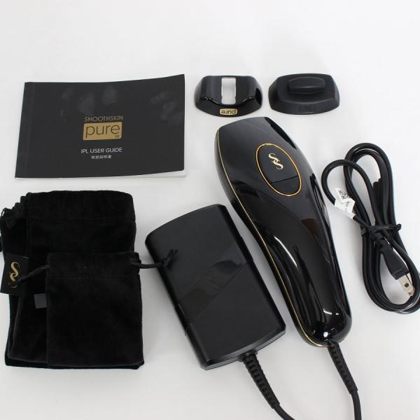 スムーズスキン pure fit SSGPURE-FIT-BLK SSG2 ブラック 家庭用脱毛器 ピュアフィット 本体■商品状態【B】一般的な使用感のある商品・本体に使用に伴う細かな擦れキズがみられます。・商品の特性上、ヘッドに若干の照射...