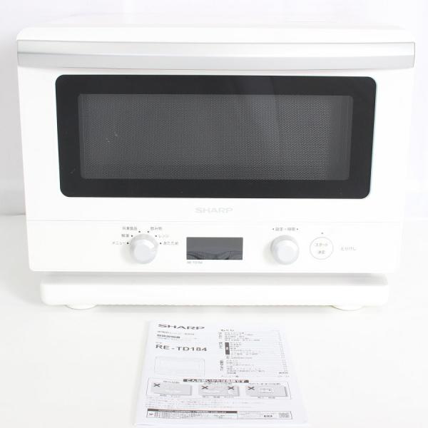 シャープ RE-TD184-W ホワイト系 単機能レンジ ワイドフラットタイプ 縦開き 18L オーブン 電子レンジ SHARP 本体■商品状態【B】一般的な使用感のある商品・庫内の奥の側面に調理の汚れ残りがみられます。・商品の特性上、庫内...