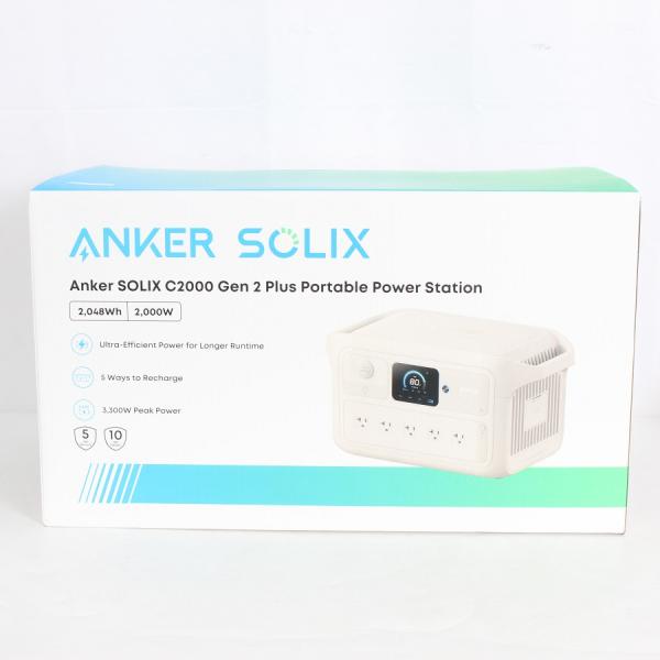 【新品】Anker Solix C2000 Gen 2 Portable Power Station A1785521 ホワイト ポータブル電源 2048Wh アンカー 本体■商品状態【N】未使用品・新品未使用の商品ですが、開封可能状態のた...