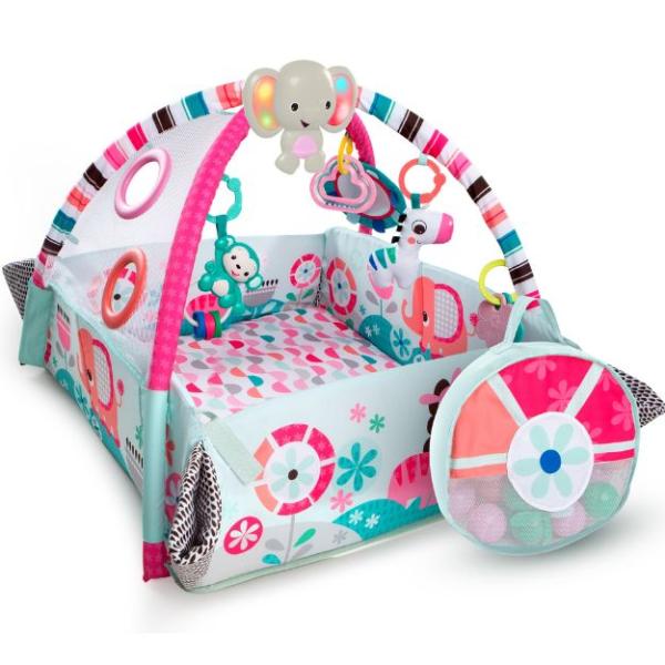 対象年齢 0か月〜マットは広げたり、四辺を立ち上げたりすることができ、遊び方に合わせて自由自在。35個のカラフルなボールや、たくさんのおもちゃに赤ちゃんも大喜び！ボール用のバッグもついているので持ち運ぶこともできます。セット内容：マット、ト...