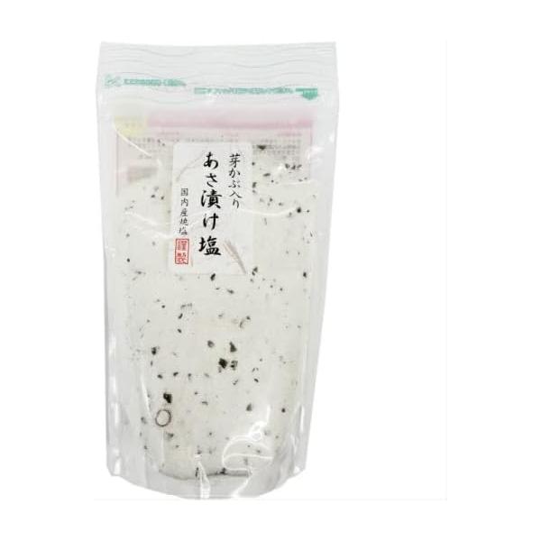 国内産焼塩使用。海藻の風味がするあさ漬けが簡単にできます。浅漬けはもちろんのこと、おにぎりや焼き魚、野菜炒め、冷奴、パスタ、BBQなどにもどんな料理にもよく合います。SNSなどでも「特におにぎりが美味し過ぎ！」と話題となっています。「内容量...