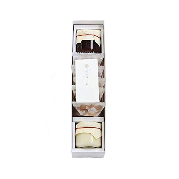 「商品情報」「主な仕様」■内容量 瓶詰もも餡（80g）×1個、瓶詰クリーム（70g）×1個 最中種×5組（10枚）■商品サイズ 箱サイズ：310mm×78mm×75mm■賞味期限 製造日より30日■保存方法 直射日光、高温多湿を避けて冷暗所...