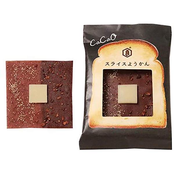 羊羹を薄いシート状にすることで、新しいかたちの和菓子になりました。丹波大納言小豆の粒あん羊羹とカカオ羊羹を半分ずつに合わせ、沖縄の塩を効かせたバター羊羹を載せています。トッピングには、ケシの実とカカオニブがのせ、食感と共に香ばしさをプラスし...