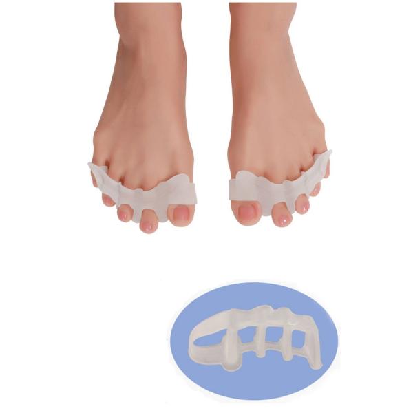弾性に優れたシリコン素材のパッドが外反母趾を矯正。足指の曲がり、バランスを補整し、痛み・疲れを軽減し足の歪みをサポートします。 男女兼用でアーチ形のデザインは足指間に的確にフィットして、間隔を広げ、足指の曲がりをサポートします。 装着が簡単...