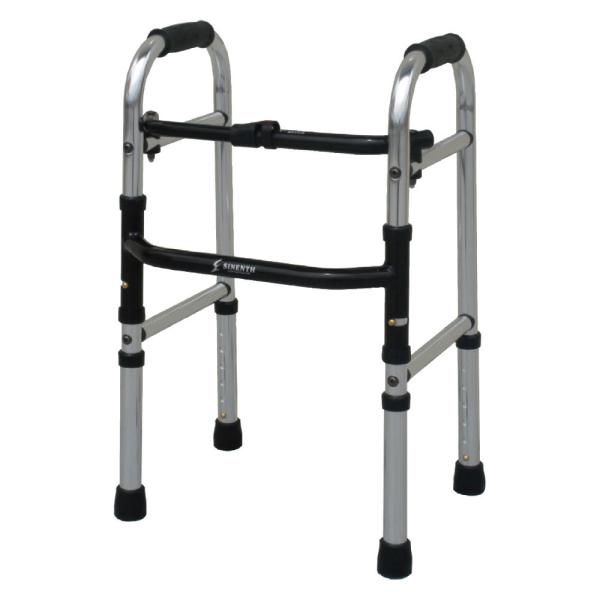 歩行器 ミニフレームウォーカー固定型 WFM-4262 コンパクトは、超コンパクト設計の固定式歩行器です。 トイレ内の手すり代わりにも使えるサイズ。折りたたみもできるので、収納にも便利。超コンパクト、ミニサイズの歩行器なので、円背の方（腰の...