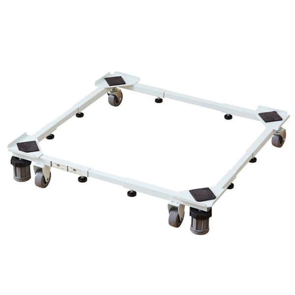 ○メーカー：平安伸銅工業○商品名：角パイプ洗濯機台○品番：DSW-15○カラー：ホワイト○商品仕様　製品サイズ　幅 48〜78cm　奥行 39〜61cm　高さ 10cm　(洗濯機脚寸法：幅 44〜74cm×奥行 35〜57cm)　本体重量 ...