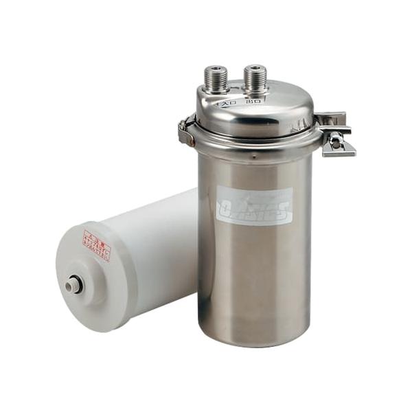 説明文●株式会社キッツマイクロフィルター製●使用圧力：0.1〜0.6MPa●使用温度：5〜30℃●逆止弁つきボール止水栓・受皿・ブラケット付き●先止式の浄水器のため、当社の単水栓はどれでも取付けできます。●カートリッジ：OASC-0