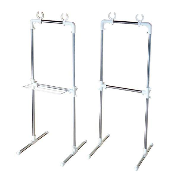 ○メーカー：平安伸銅工業○商品名：タオル掛け付きベランダ物干し台○品番：MC-60○商品仕様　製品サイズ　幅 50cm　奥行 52cm　高さ 127cm　本体重量 3.2kg　耐荷重 22kg○材質表示　パイプ：ステンレス巻き鋼管　タオル掛...