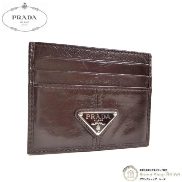 ◇商品名：プラダ（PRADA） ソフトルックスレザー トライアングルロゴ カードホルダー カードケース ICケース 2MC025 ダークブラウン（中古）◇管理： No. 047902◇ブランド：プラダ◇カラー：　ダークブラウン◇商品ランク・...