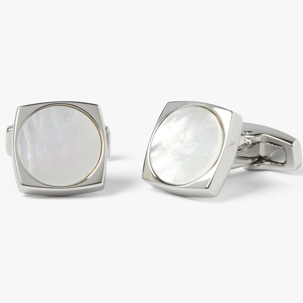 英国 SIMON CARTER（サイモンカーター） ブランドのフォーマルカフスボタン（カフリンクス）です。洗練されたデザインで、結婚式 披露宴 二次会 パーティなどのフォーマルシーンを演出します。シンプルなデザインのカフリンクス。緩やかな丸...