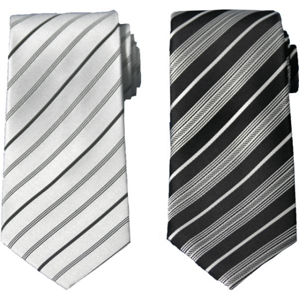モーニングコート用フォーマルネクタイ（礼装用ネクタイ）です結婚式などで着用するモーニングコートそのモーニングコートに合わせるネクタイです◆ブラック・・・黒地にホワイトのストライプ柄◆シルバー・・・シルバー地にブラックのストライプ柄　　　　　...