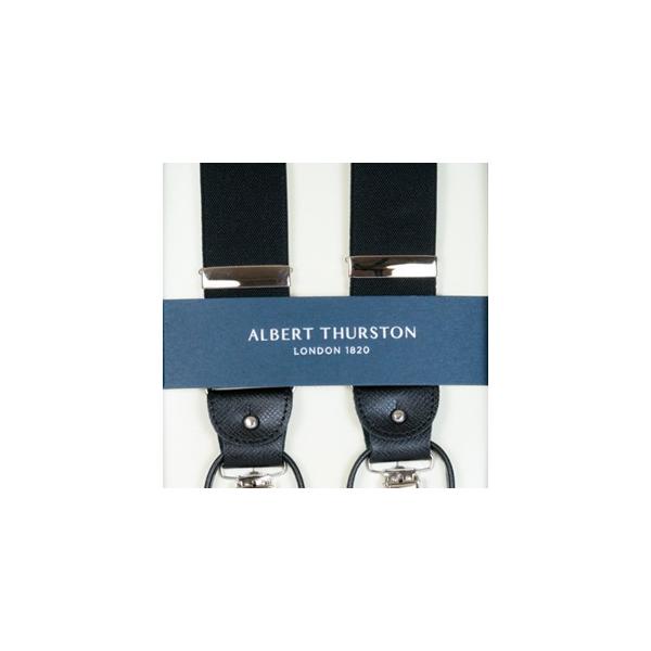 サスペンダーのトップブランド ALBERT THURSTON　アルバートサーストンのY型サスペンダー、ミディアムサイズのズボン吊りです。サーストンのサスペンダーは１８０年以上の英国の伝統的なクラフトマンシップに支えられた最高級のサスペンダー...