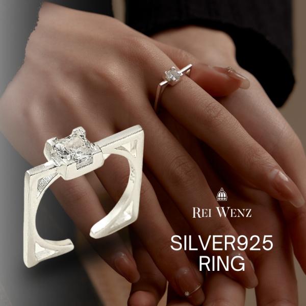 ブランド名：REI WENZ（レイウエンツ）Silver925ジュエリー専門ブランド姉妹ブランド：LEMOMO（レモモ）シルバー925 スクエアリング ― 直線美と繊細さが融合した、静かな個性。スタイリッシュなスクエアフォルムが印象的な、ア...