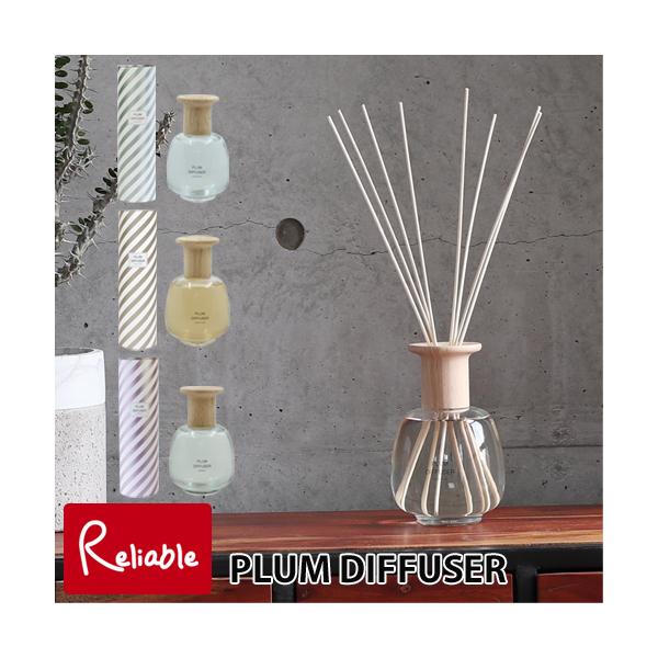 コロンとしたフォルムが可愛いディフューザーです。爽やか、甘い、優しい香りの3種類。そのまま贈り物に出来るスタイリッシュなパッケージ仕様です。[サイズ・重量]ボトル：φ100×H180mmパッケージ：φ122×H420mm重量：約1200g[...