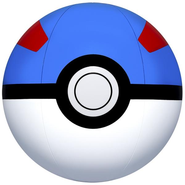 大人気キャラクター「ポケモン☆スーパーボール」のビーチボールです。膨らんだ状態のボールの直径は約27cmです。サイズ・容量40cm規格■生産地：中国■素材・成分：塩化ビニール（玩具安全基準適合可塑剤使用）