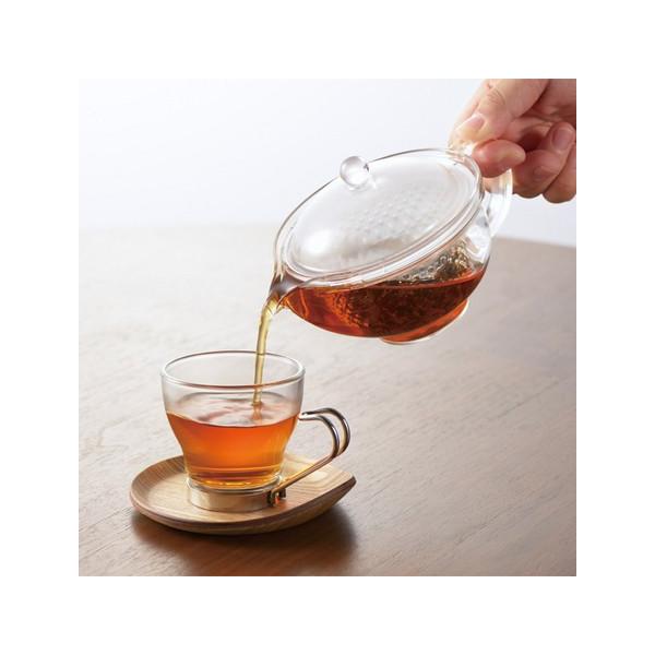 ガラスのように透明で、お茶の出具合がよく見えます。