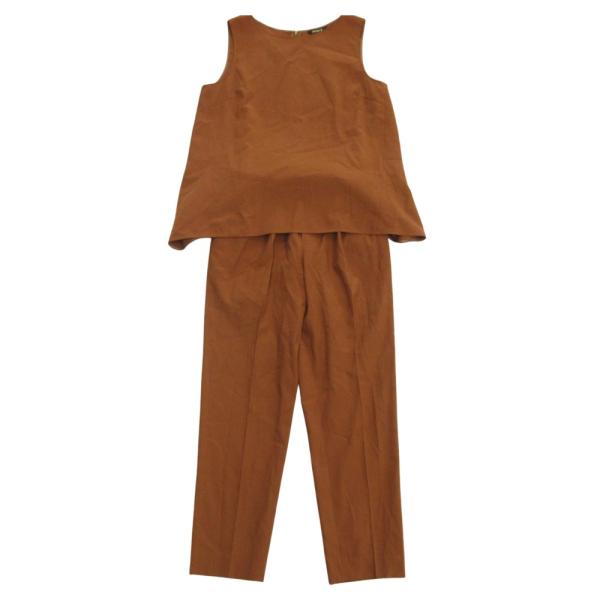 【商品名】FONCE フォンセ アバハウス セットアップ ノースリーブ カットソー パンツ スラックス 34 茶 ブラウン【ブランド】FONCE フォンセ【対象】レディース【ランク】A ※使用感はあるが、傷や汚れの少ない商品【カラー】茶 ブ...