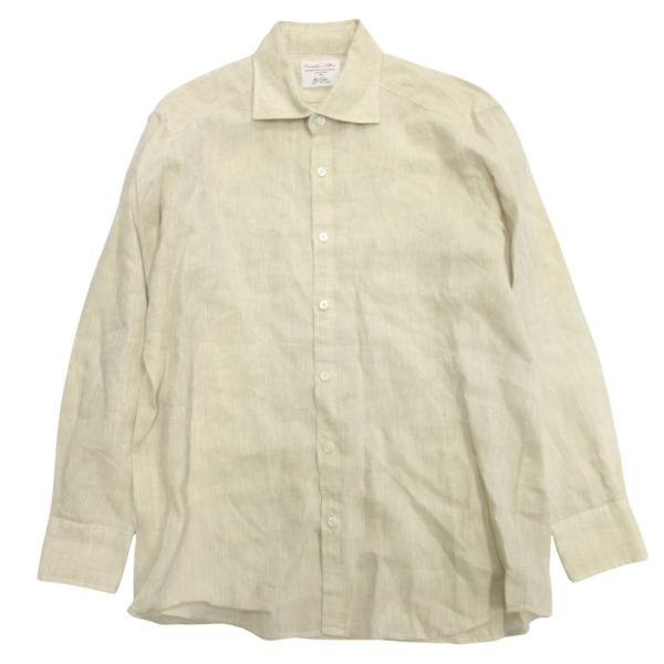 【商品名】21ss BRILLA per il gusto ブリッラペルイルグスト リネン ドレス シャツ カットソー ホリゾンテルカラー L ベージュ【ブランド】Brilla per il gusto ブリッラペルイルグスト【対象】メンズ...