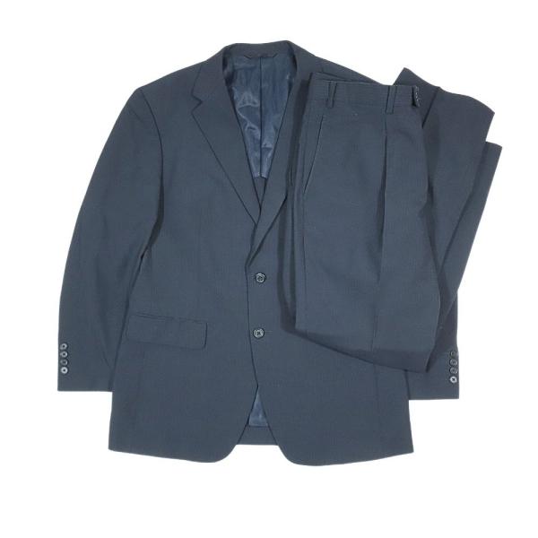 【商品名】Lloyd Club ロイドクラブ スーツ ジャケット アウター シャドーストライプ スラックス パンツ セットアップ 紺 ネイビー【ブランド】Lloyd Club ロイドクラブ【対象】メンズ【ランク】SA ※若干の使用感はあるが...