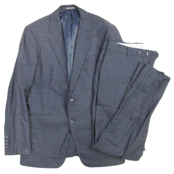 【商品名】PERSON'S FOR MEN パーソンズフォーメン セット スーツ テーラードジャケット スラックス テーパード パンツ A5 紺 ネイビー【ブランド】PERSONS パーソンズ【対象】メンズ【ランク】A ※使用感はあるが、傷...