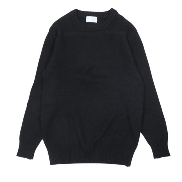 【商品名】PARIGOT bonheur パリゴ ボヌール 長袖 ニット セーター クルーネック プルオーバー リブ トップス M 黒 ブラック【ブランド】PARIGOT パリゴ【対象】メンズ【ランク】SA ※若干の使用感はあるが、全体的に...