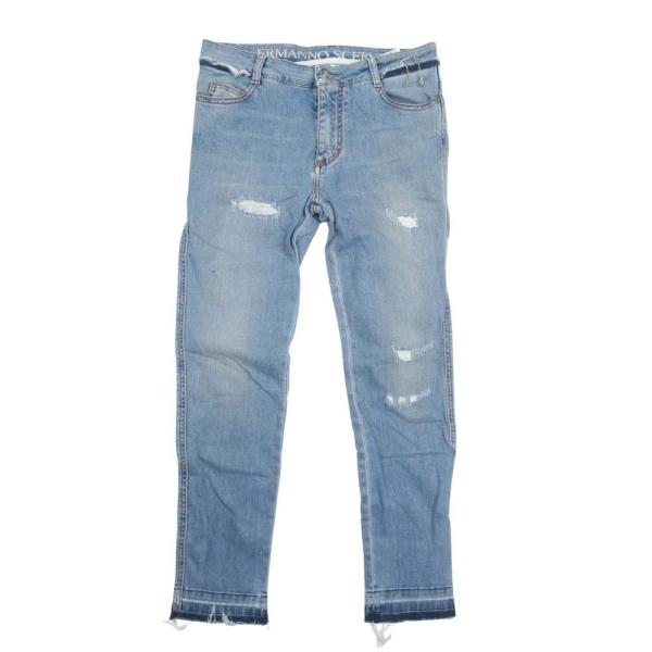 【商品名】ERMANNO SCERVINO エルマノシェルビーノ スキニージーンズ ダメージ リペア加工 デニム パンツ ジーパン 40 ライトインディゴ【ブランド】ERMANNO SCERVINO エルマンノ シェルヴィーノ【対象】レディ...