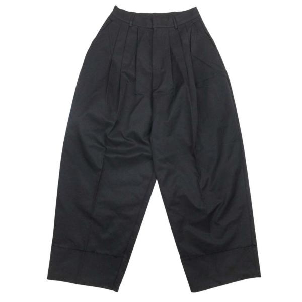【商品名】lit リット Half Up Tuck Pants ハーフアップ タックパンツ コクーンシルエット ハイウエストパンツ 3プリーツ 36 ブラック【ブランド】lit リット【対象】レディース【ランク】SA ※若干の使用感はあるが...