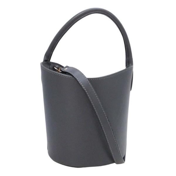 【商品名】Maison Vincent メゾンヴァンサン 本革 スムースレザー バケットバッグ トップハンドル 2WAY ショルダー 巾着 グレー【ブランド】MAISON-VINCENT メゾンヴァンサン【対象】レディース【ランク】SA ※...