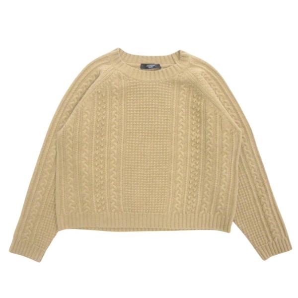 【商品名】MAX MARA WEEK END マックスマーラ ウィークエンド ケーブル ニット セーター 長袖 クルーネック 丸首 サイズM ベージュ【ブランド】'S Max Mara エスマックスマーラ【対象】レディース【ランク】SA ※...