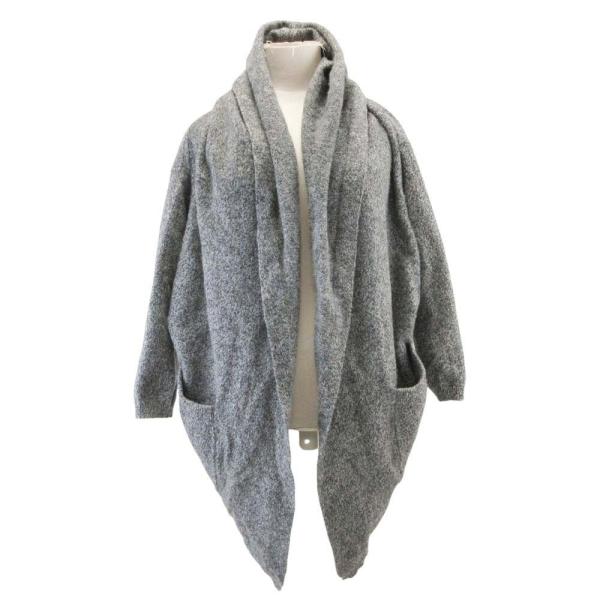 【商品名】MACPHEE マカフィー トゥモローランド 9G LAMBS CASHMERE フーデッドマント メランジニット カーディガン 羽織 1 グレー【ブランド】MACPHEE マカフィー【対象】レディース【ランク】SA ※若干の使用...