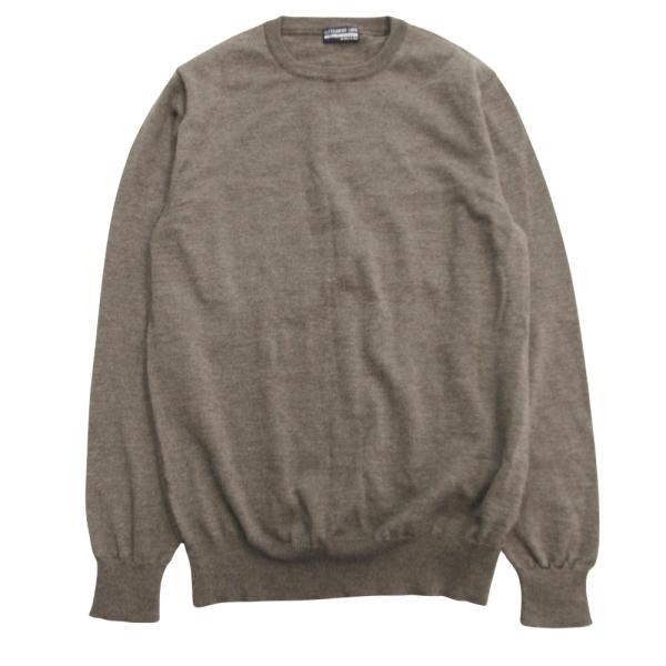 【商品名】Alessandro Luppi アレッサンドロルッピ メリノ ウール ニット セーター クルーネック 茶 ブラウン【ブランド】Alessandro Luppi アレッサンドロルッピ【対象】メンズ【ランク】S ※ほとんど使用がなく...