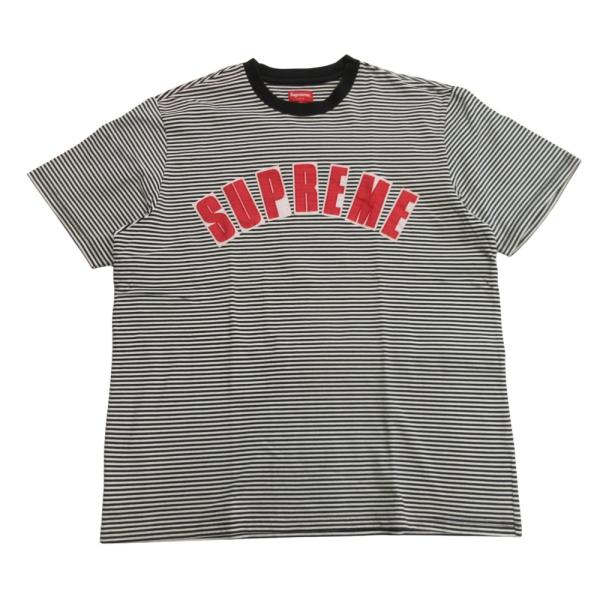 【商品名】Supreme シュプリーム 20ss Arc Applique S/S Top アーチロゴ アップリケ Tシャツ ボーダー カットソー XL ブラック ホワイト【ブランド】Supreme シュプリーム【対象】メンズ【ランク】SA...