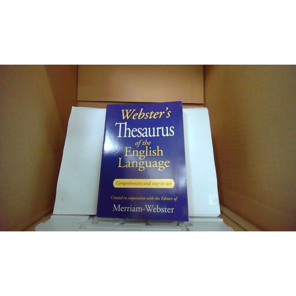 Webster's Thesaurus of the English Language   Merriam-Webster■商品の状態【付属品】 問題なし。【カバー】 一部に小さな折れがあり。 経年による強いキズ・ヨゴレあり。【本体】 小口...