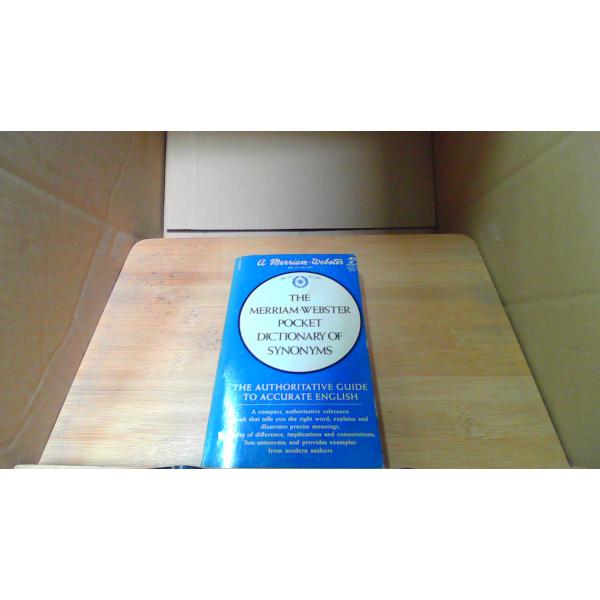 THE MERRIAM-WEBSTER POCKET DICTIONARY OF SYNONYMS■商品の状態【付属品】 問題なし。【カバー】 カバーなし。【本体】 非常に強いキズ・ヨゴレあり。■ご注文通知から３営業日以内に発送。■水ヌレ、...