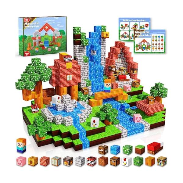 ウッズ。マルチカラー/100PCS/T076・SetName:木材（100個）・パッケージ個数:1・マグネットブロック 100 Pcs:100PCSのマグネットブロックは、簡単なものから難しいものまで、様々なシーンを作ることができます。子供...
