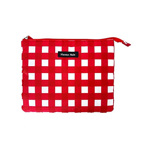 ギンガムレッド/-/CDEO-GRD・Color:ギンガムレッド・消臭抗菌デオドラントネーム(R)付き・使用済みのおむつを小さく丸めて2〜3個入れられます・普段使いのポーチとしてもお使いいただけます・撥水加工済み