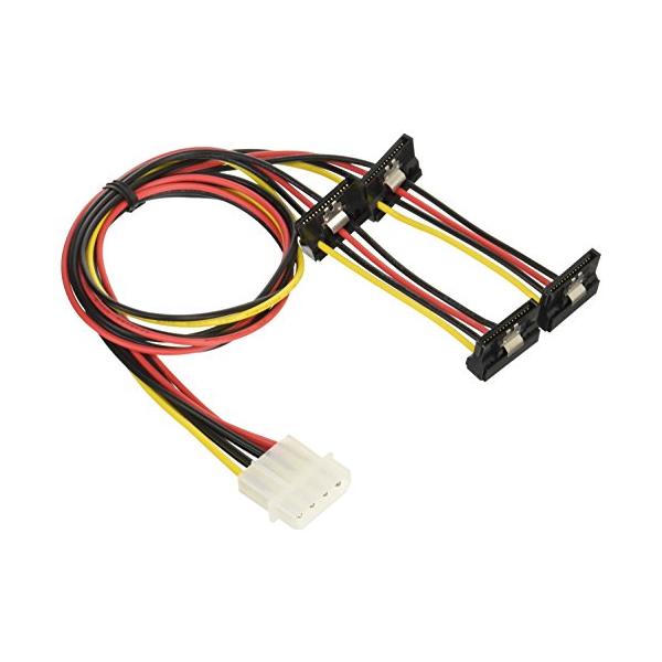 マルチカラー/-/IDEP-SPR/4・パッケージ個数:1・端子 : ペリフェラル 4ピン(オス) → SATA 15ピン(メス)×4