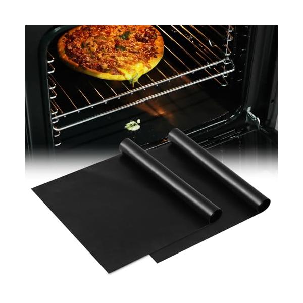 ブラック/長さ32 x 幅50 cm/Oven Liner・Color:ブラック・パッケージ個数:1・高耐熱性＆耐久性耐熱範囲：−30℃〜260℃の温度耐えます。 テフロン材を採用しており、無毒無臭で、体に害がない、環境にもやさしいです。炭...