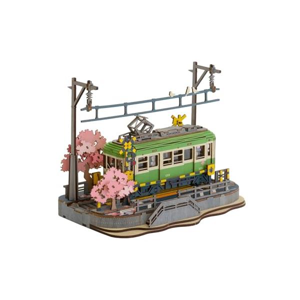 桜さく電車・Style:桜さく電車・つくるんですは日本におけるRobotime社製品の正規輸入販売代理店です。・嬉しい日本語・英語説明書付｜安心コールサポート対応・ピース数：223｜製造：中国製・完成サイズ：W232×D140×H167mm...