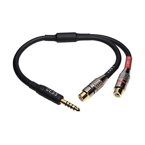 ブラック/-/CESS-260・パッケージ個数:1・4.4mmからメスRCAジャックアダプターパッチケーブル。・音楽プレーヤーとアンプに対応。・シールドケーブル、低ノイズ。・ケーブルの長さ12インチ(先端から先端まで)。・パッケージにはアダ...