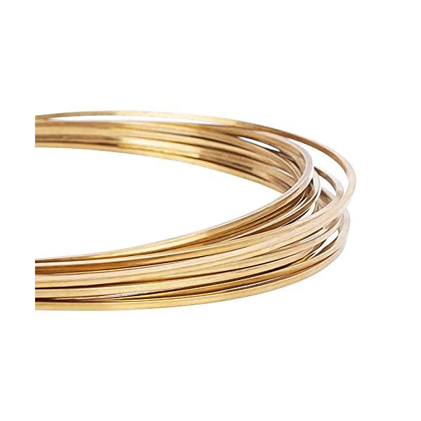 四角/線径1.5mm/-・Size:線径1.5mmColor:四角・量：全長5m、線径1.5mm、金色・素材：黄銅/真鍮、高品質な素材から作られて、精美で耐用性があります。・優れた延性：曲げやすく、形状を保持するのにも硬く、ラッピング宝石と...