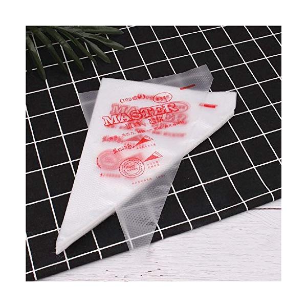 透明/33x30x21cm/-・材質： ポリエチレン・数量： 100枚入り・サイズ：33x30x21cm・ケーキ、ビスケット、クッキー、チョコレート、パイなどづくりに欠かせないクリームが楽にしぼれる、クリームしぼり袋です。