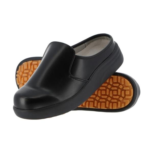 コックシューズブラック/25.0 cm 3E/66012・Size:25.0 cm 3EColor:ブラック・素材・材質:甲材・底材/人工皮革、EVA、合成ゴム・生産国:中国・仕様・特長:グリッドソール (耐滑底)、インソール入り、3E