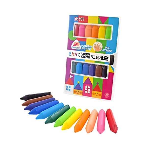バラ12色セット/Pack of 1/FYL12・Size:Pack of 1・パッケージ個数:1・特徴1はじめてのおえかきにピッタリのさんかくクーピー。赤ちゃんの小さな手でも握りやすい三角形のクーピーです。・特徴2クレヨンのような発色で、...