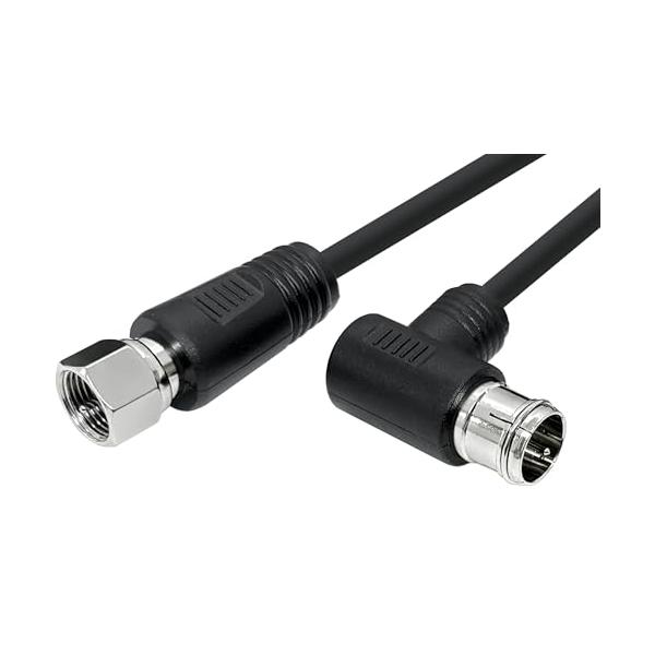 ストレート-L型　ニッケルメッキブラック/5.0m/-・Size:5.0mStyle:ストレート-L型　ニッケルメッキColor:ブラック・パッケージ個数:1・4K8K放送対応の2.5CFB極細アンテナケーブル。細くて取り回しやすいTVアン...